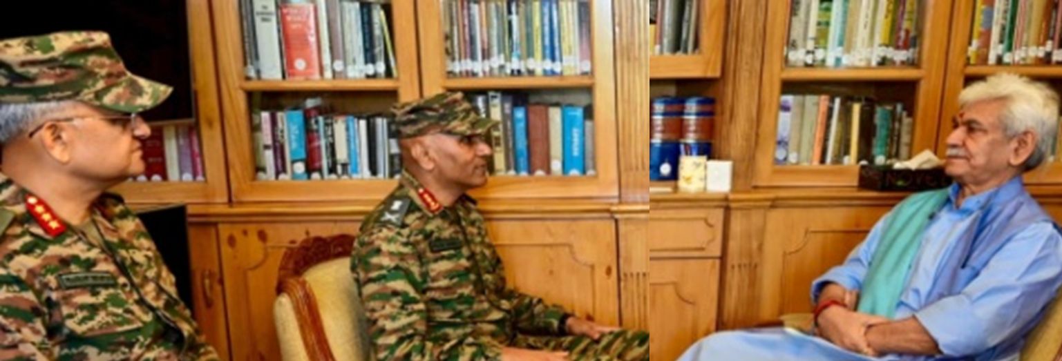 Lt. Gen Pratik Sharma, GoC-in-C) Northern Command call on LG – The ...