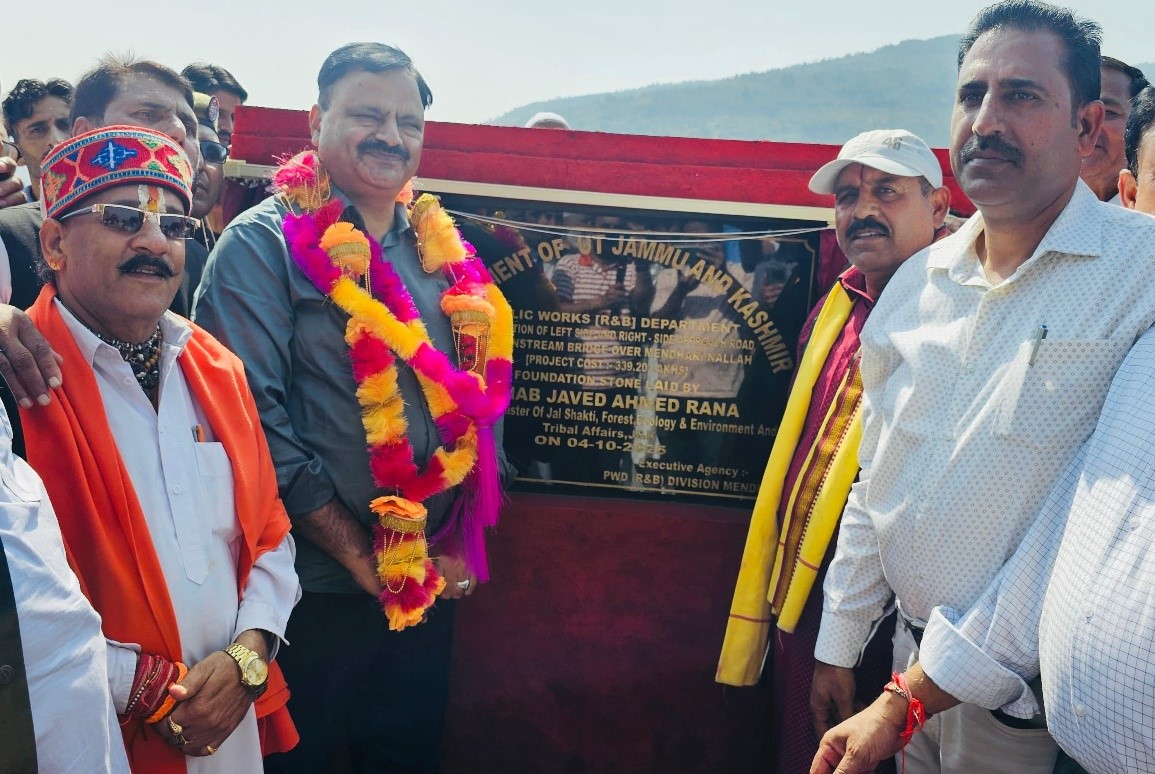 Rana lays foundation stone for approach roads to Mendhari Nallah – The ...